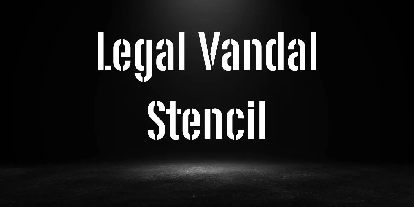 Legal Vandal Stencil Font Free Download